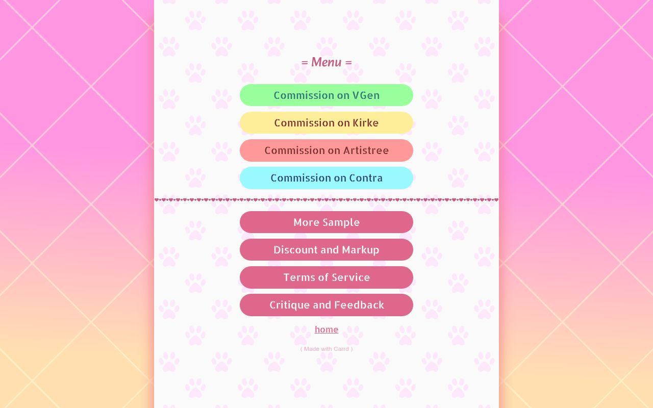 Commission Menu